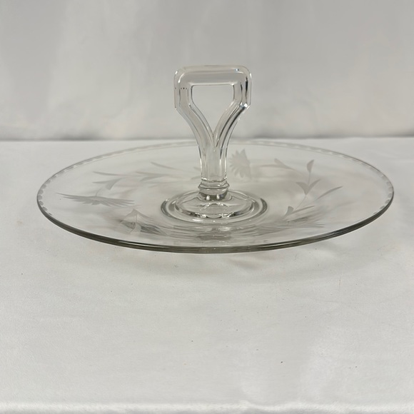 Source Unknown | Dining | Vintage Clear Glass Canape Tray | Poshmark